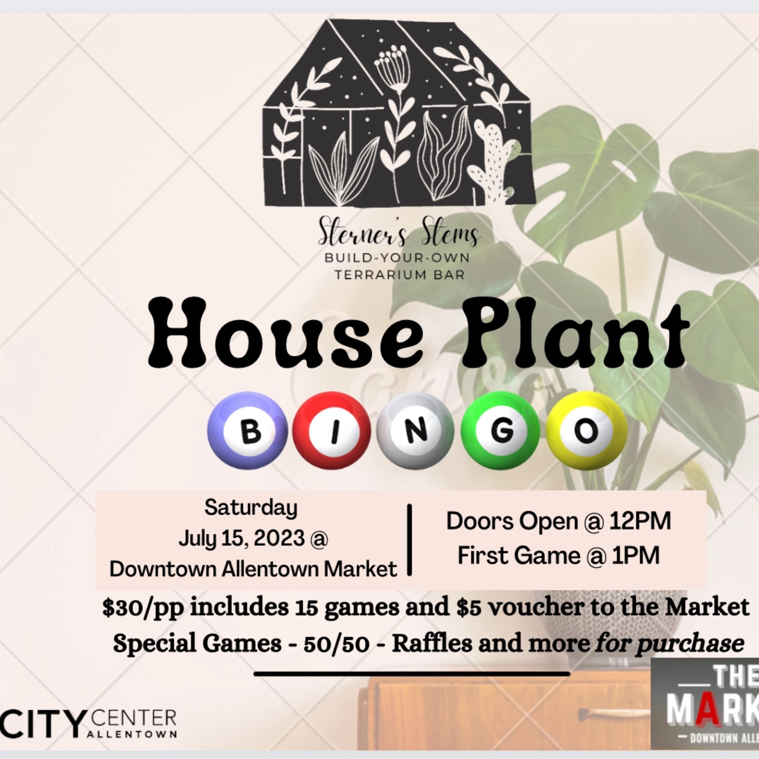 7/15 House Plant 🪴 BINGO 🌵 | Sterner's Stems